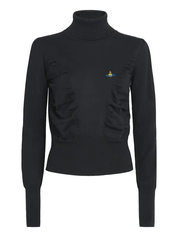 VIVIENNE WESTWOOD Wool Rollneck Pamela Sweater - Black