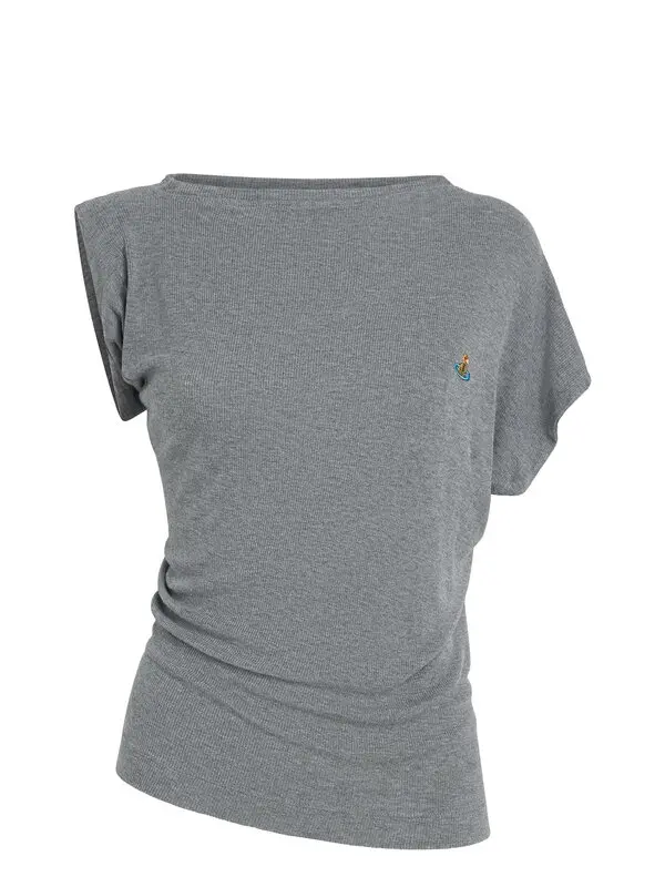 VIVIENNE WESTWOOD Asymmetric Orb Hebo Top - Grey