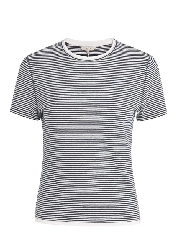 ME+EM Organic Cotton Double-layer Long-sleeve T-shirt - Navy