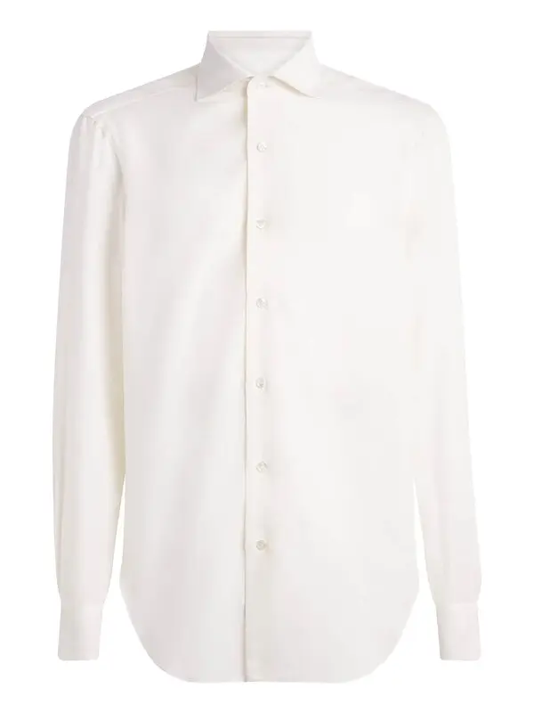 BARBA NAPOLI Cotton-cashmere Shirt - White