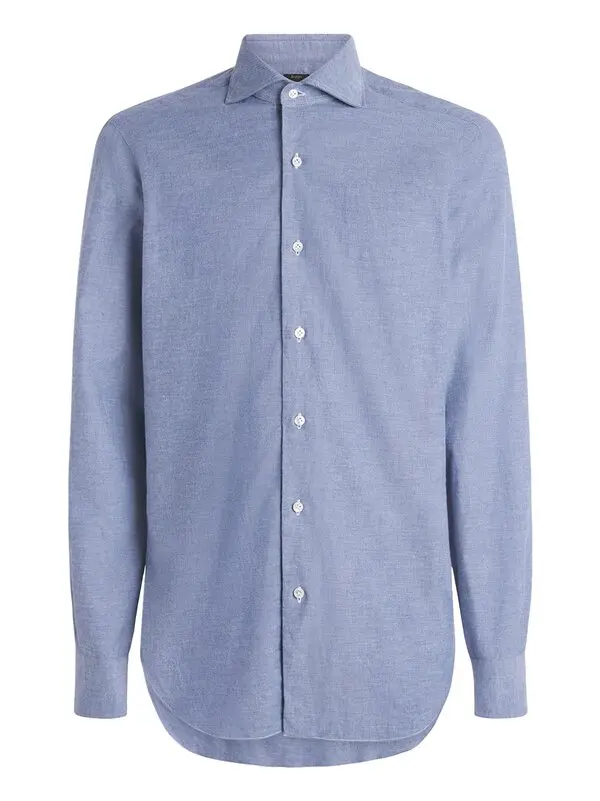 BARBA NAPOLI Cotton Shirt - Navy