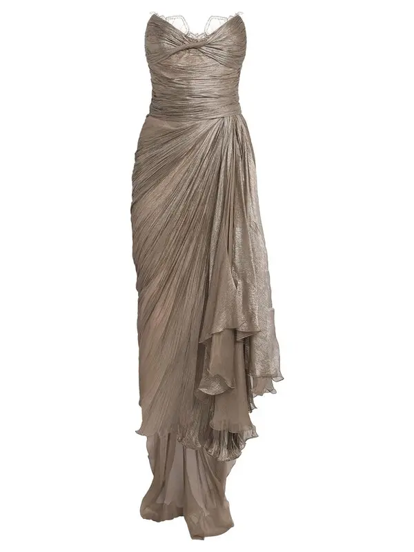 MARIA LUCIA HOHAN Silk Jolie Gown - Brown