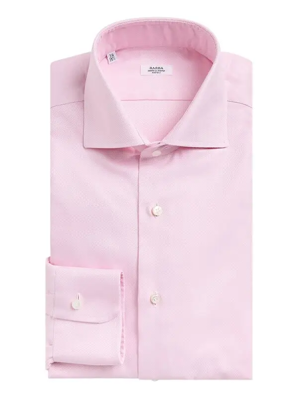 BARBA NAPOLI Cotton Oxford Shirt - Pink