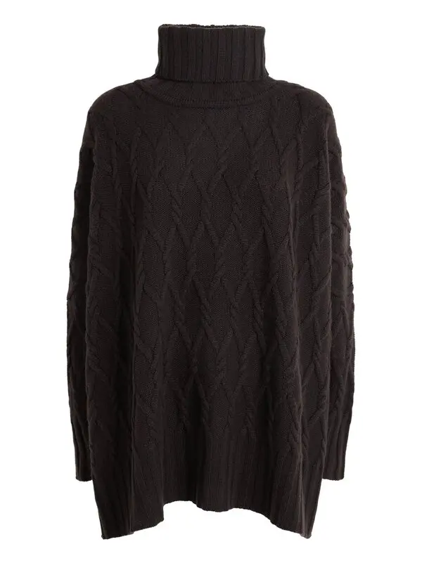 Eskandar Cashmere Cable-knit Rollneck Sweater - Brown