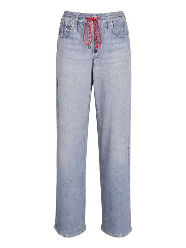 Rag & Bone Cotton Miramar Drawcord Sweatpants - Blue