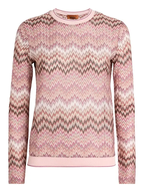 Missoni Zigzag Crew-neck Sweater - Pink