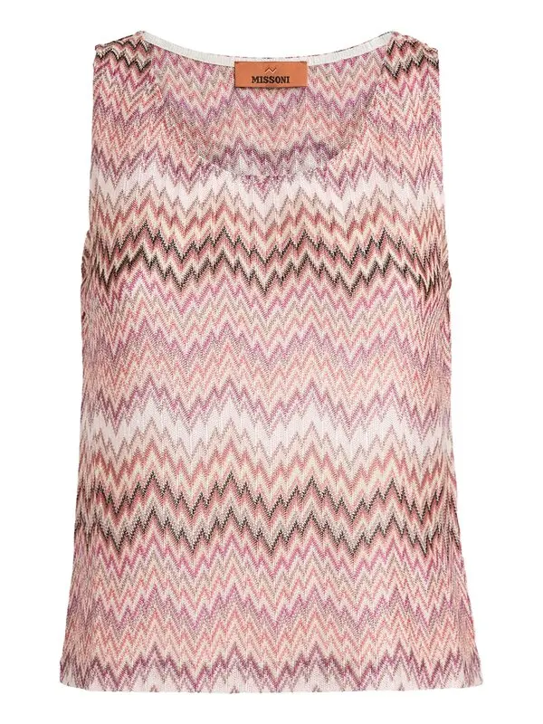 Missoni Zigzag Knit Cami Top - Pink