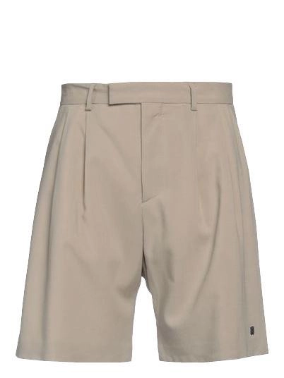 Amiri High Waisted Wool Blend Shorts - Beige
