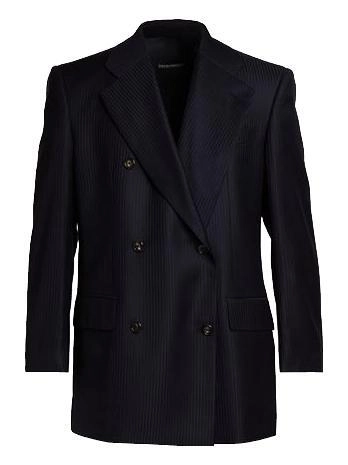 Emporio Armani Blazer Midnight Size Virgin Wool - Blue