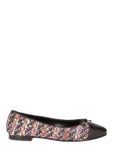Tory Burch Ballet Flats Dark Size Textile Fibers, Goat Skin - Brown