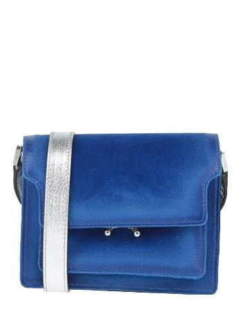 Marni Cross-body Bag Bright Cotton, Synthetic Fibers, Cow Leather, Brass, Shearling - Blue