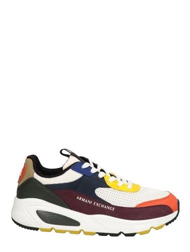 Armani Exchange Low-top Sneakers In Synthetic Material And Textile Fibers - White