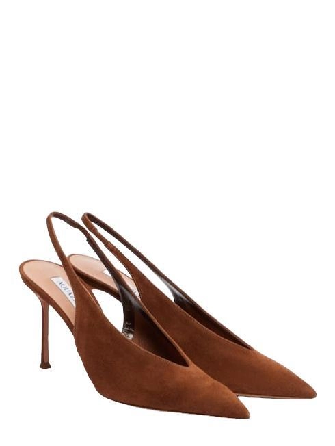 AQUAZZURA Suede Slingback Pumps - No
