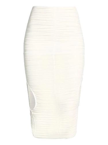 MUGLER Midi Skirt Size Polyamide, Elastane - White