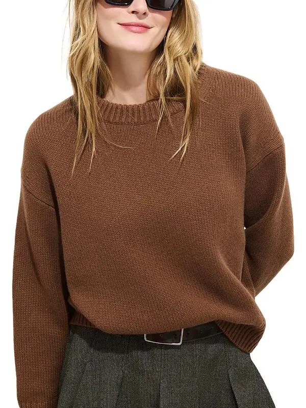 ALEX MILL Wool Blend Crewneck Sweater - Princess Cake