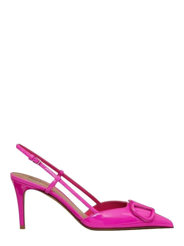 Valentino Garavani Vlogo Signature 80mm Slingback Pumps - Pink