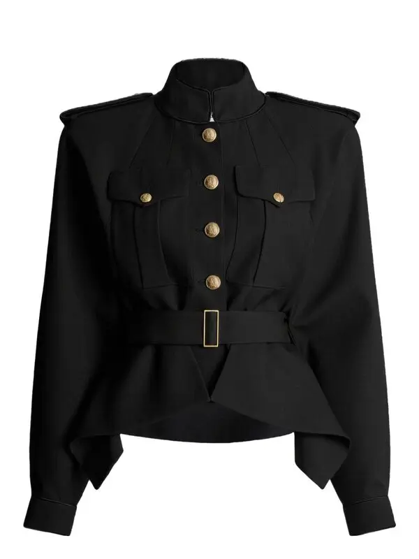 Balmain Wool Signature Jacket - Black