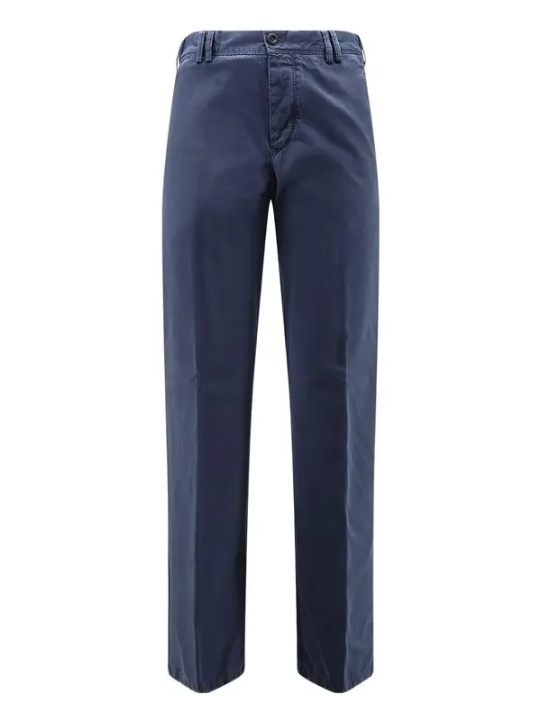 PT TORINO Straight-leg Cotton Pants - Navy