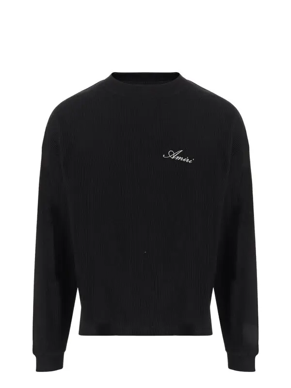 Amiri Long Sleeve Crewneck Sweatshirt - Black