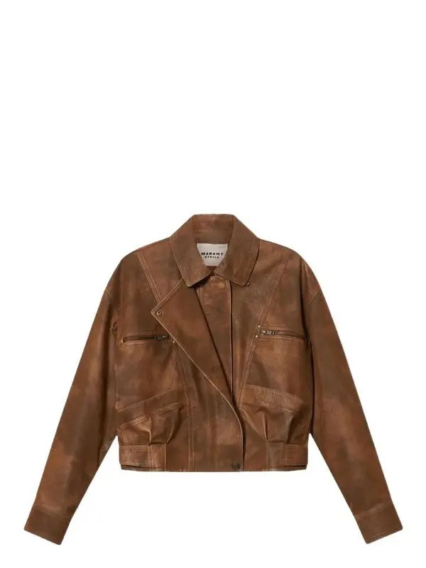 Isabel Marant Étoile Distressed-effect Panelled Jacket - Brown