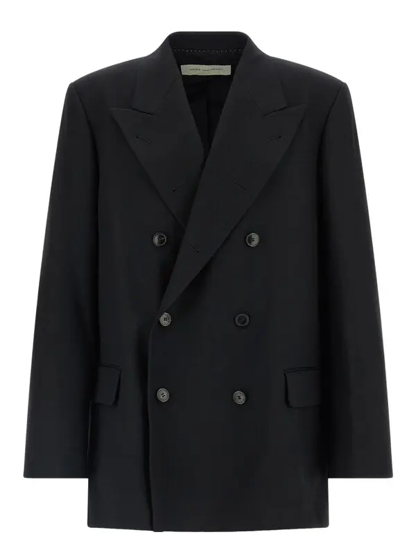 Dries Van Noten Oversized Wool Blazer - Black