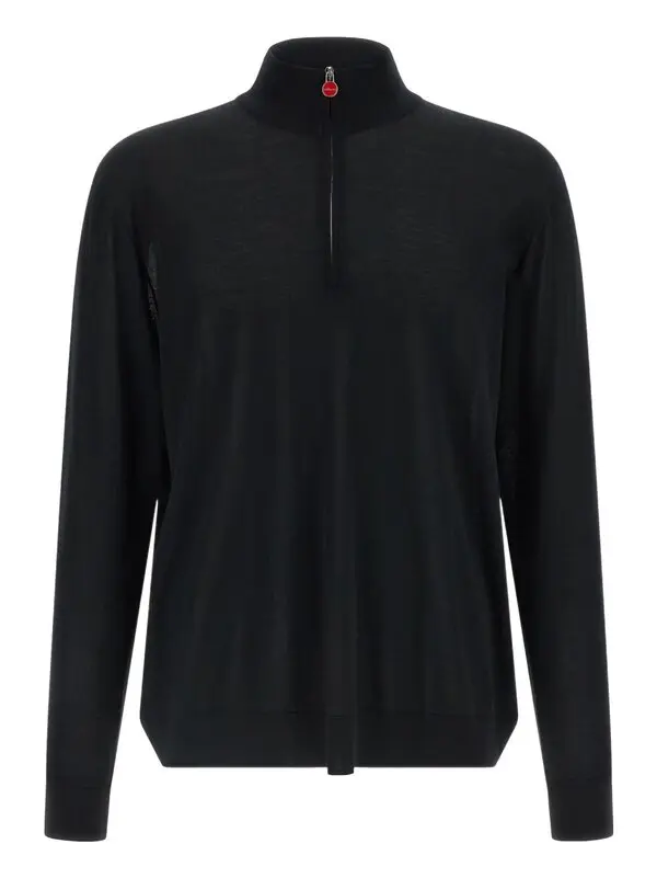 Kiton Half-zip Sweater - Black