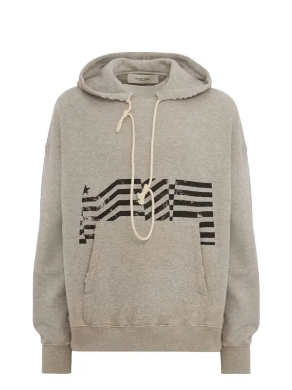GOLDEN GOOSE Oversized Graphic Hoodie - Nude