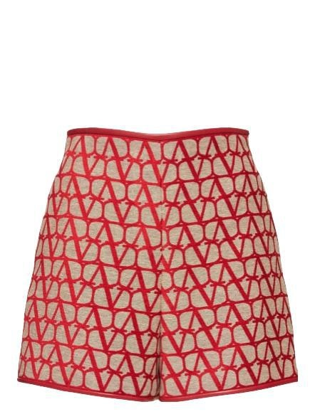 Valentino Garavani High-waisted Shorts With Straight Hem - Nude