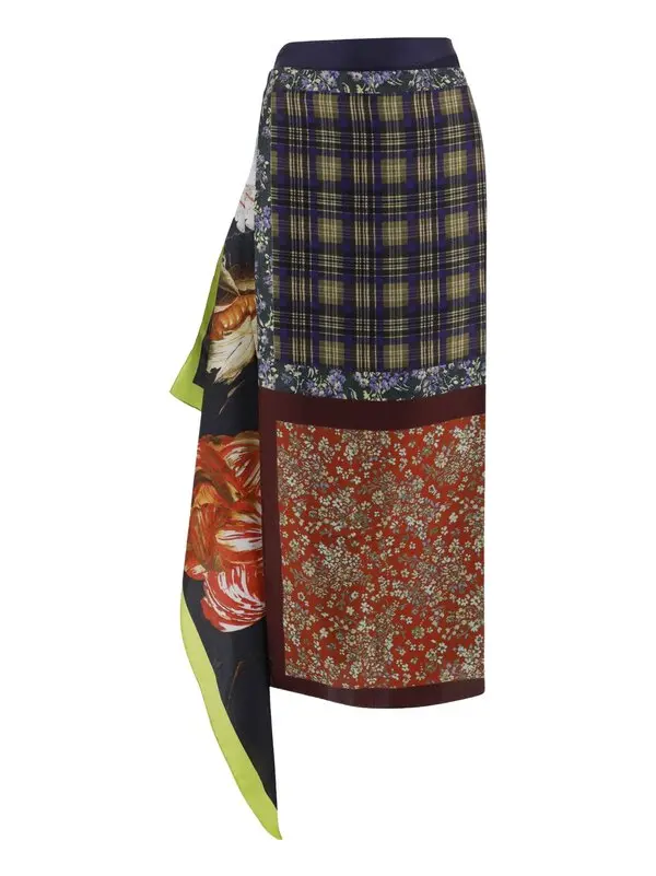Dries Van Noten Patterned Skirt - Multicolor