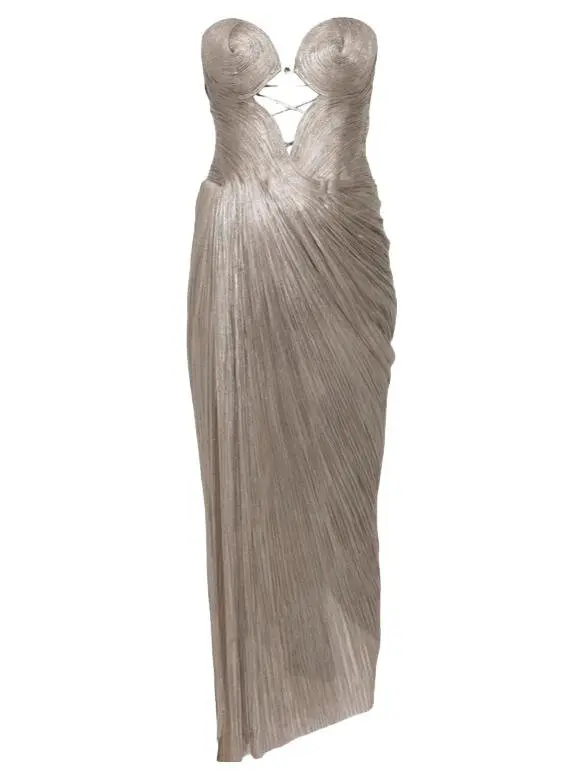 MARIA LUCIA HOHAN Pleated Dress - Gray
