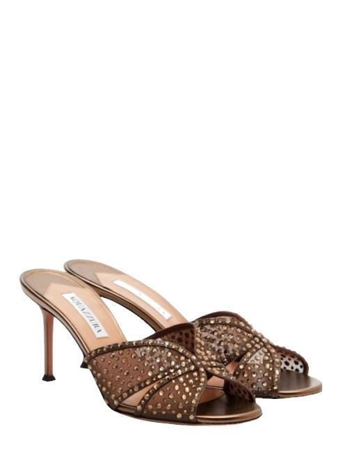 AQUAZZURA Embellished High-heeled Mules - Multicolor