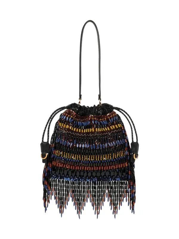 Etro Small Kalispera Bag With Sequins And Beads - Black/multicolor