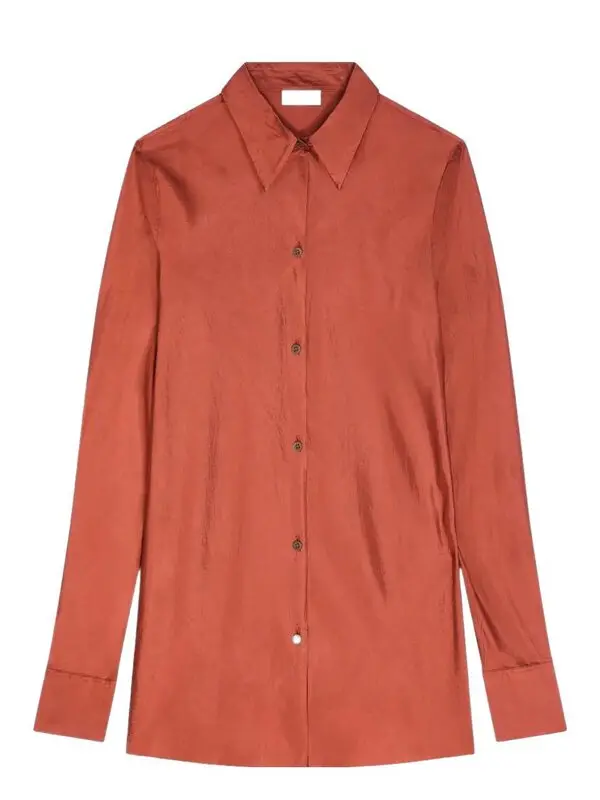 Dries Van Noten Fitted Viscose Shirt - Orange