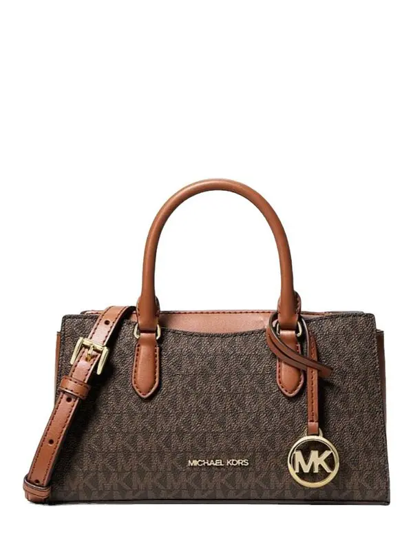 Michael Kors Arden Small Signature Logo Messenger Bag - Brown