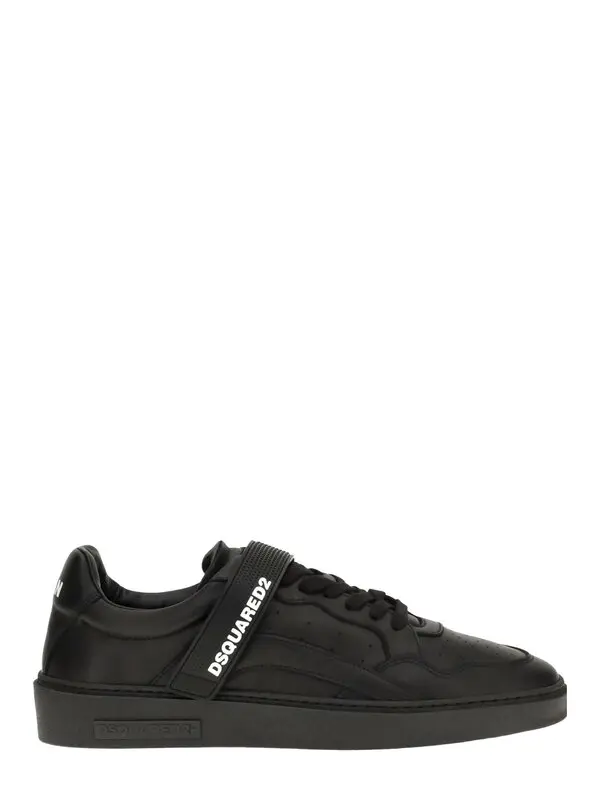 Dsquared2 Low Top Sneakers With Logo Print - Black
