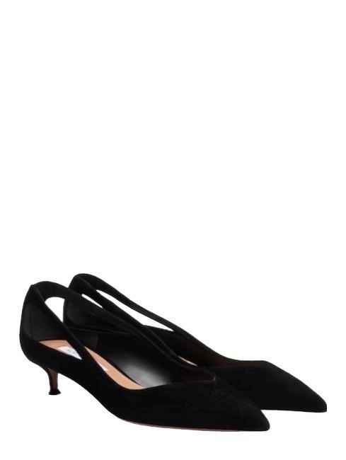 AQUAZZURA Pointed-toe Solid Color Low-heel Shoes - Black