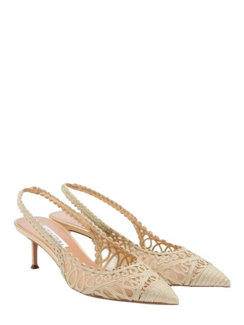 AQUAZZURA Pointed-toe Slingback High Heels - Nude