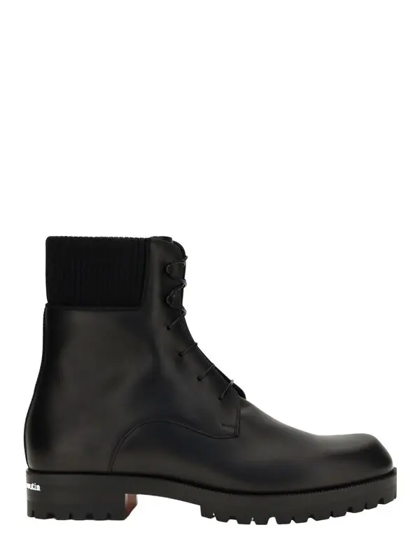 CHRISTIAN LOUBOUTIN Trapman Lace-up Boots - Black