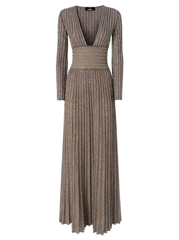 Missoni Sequin-embellished Pleated Maxi Dress - No