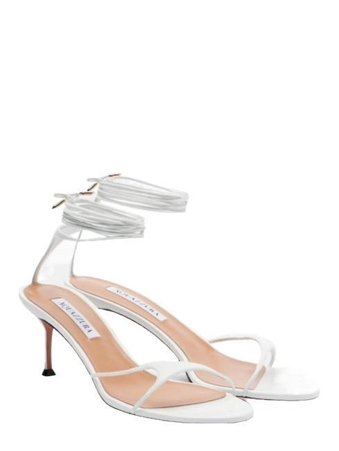 AQUAZZURA Bikini Leather Sandals - White