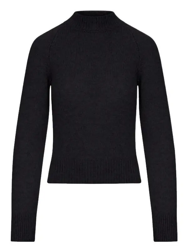 Dries Van Noten Turtleneck Knit Top - Black