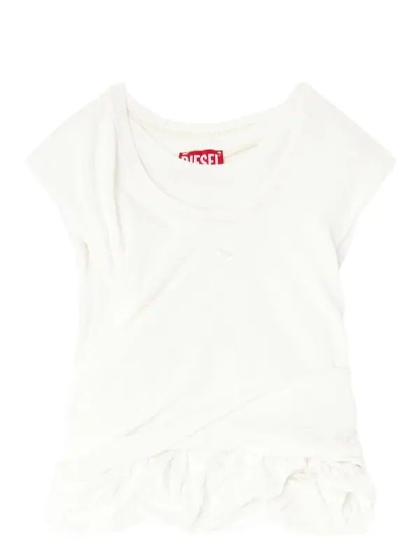 DIESEL® Rucked-up Tank Top In Double-layer Jersey - White