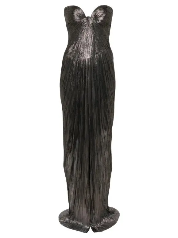 MARIA LUCIA HOHAN Pleated Gown - Brown