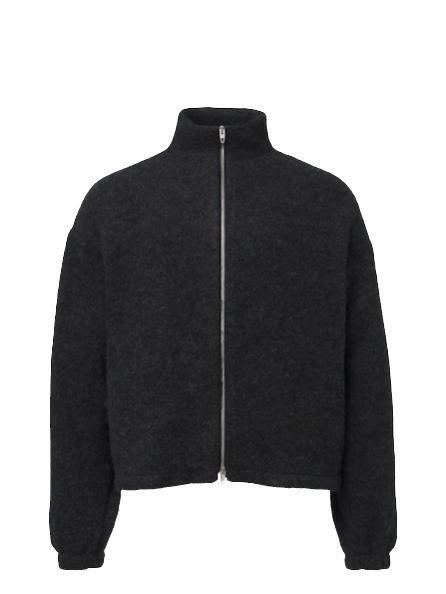 JIL SANDER Wool-blend Fleece Sweatshirt - Black