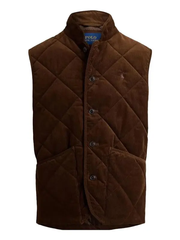 Polo Ralph Lauren Quilted Corduroy Gilet - Brown