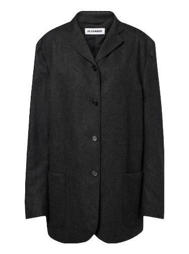 JIL SANDER Wool Flannel Jacket - Black
