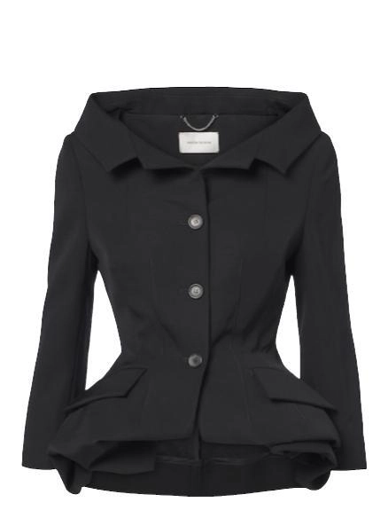 Magda Butrym Peplum Wool Blazer - Black