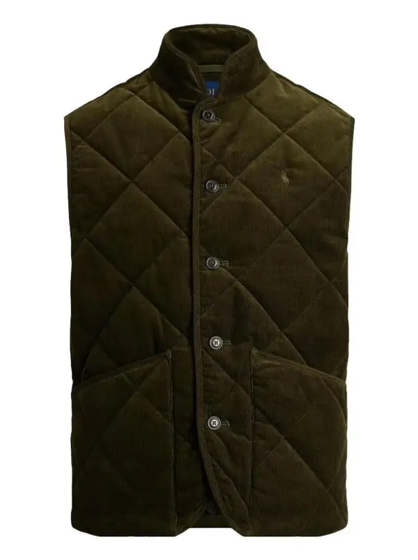 Polo Ralph Lauren Quilted Corduroy Vest - Green