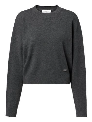 Victoria Beckham Solid Color Crew Neck Sweater - Grey