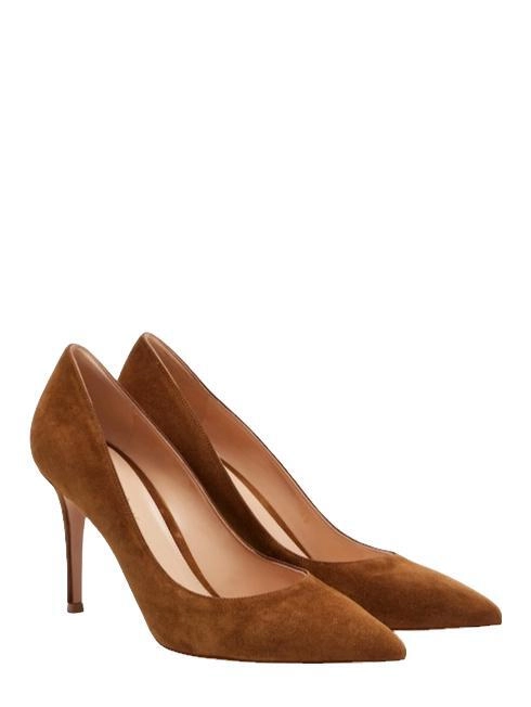 GIANVITO ROSSI Suede Pointed Toe Stiletto Pumps - None None
